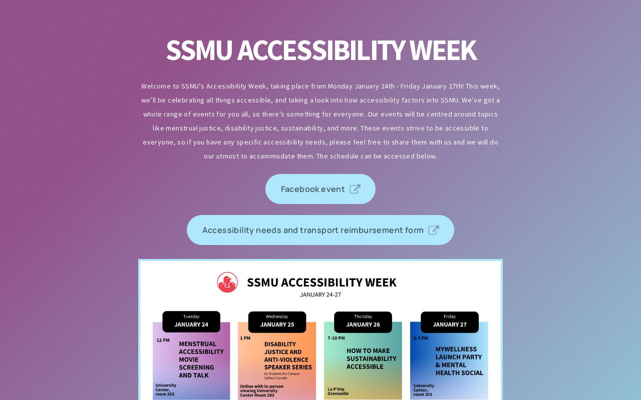SSMU Accessibility Week